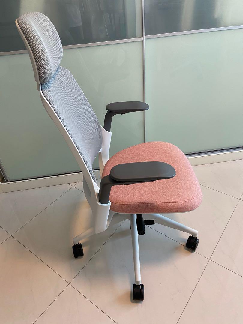 Steelcase Series 1 White x Pink, Furniture & Home Living, Furniture ...