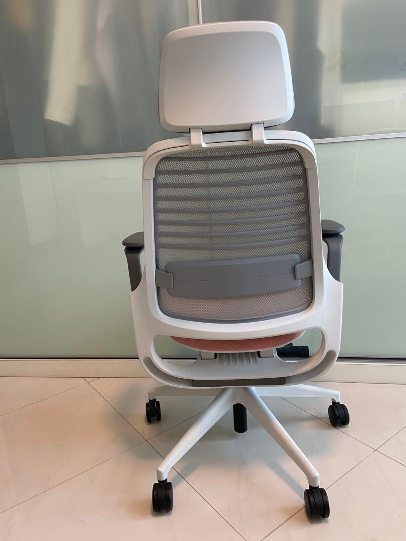 Steelcase Series 1 White x Pink, Furniture & Home Living, Furniture ...