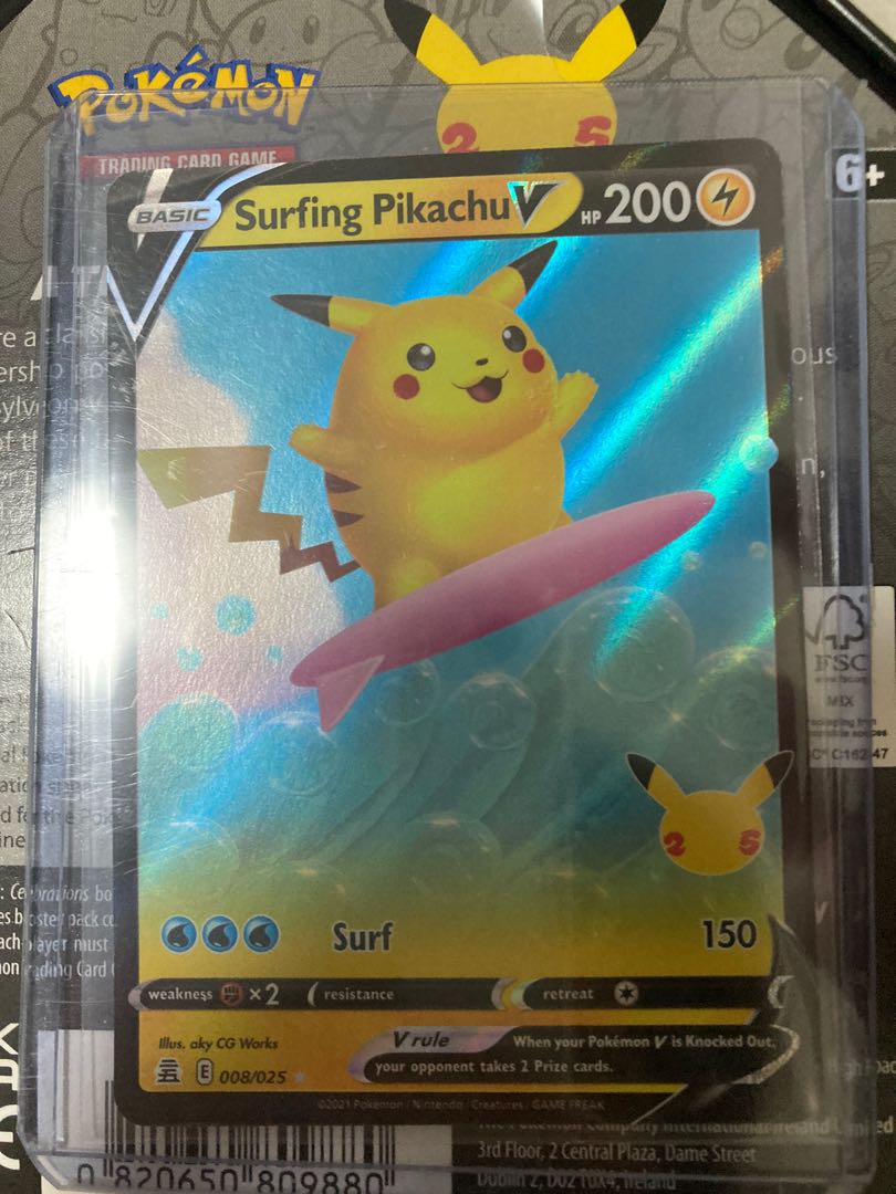 Surfing Pikachu V, Hobbies & Toys, Toys & Games on Carousell