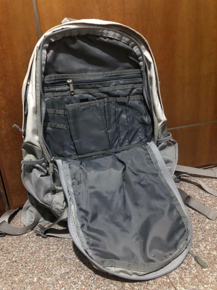 The North Face white backpack, Men's Fashion, Bags, Backpacks on Carousell