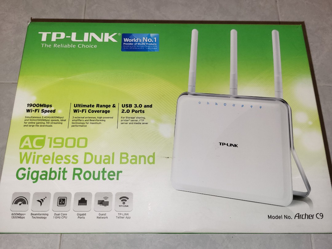 TP-Link Archer C9 AC1900 Wireless Dual Band Gigabit Router, 電腦＆科技, 電腦周邊 ...
