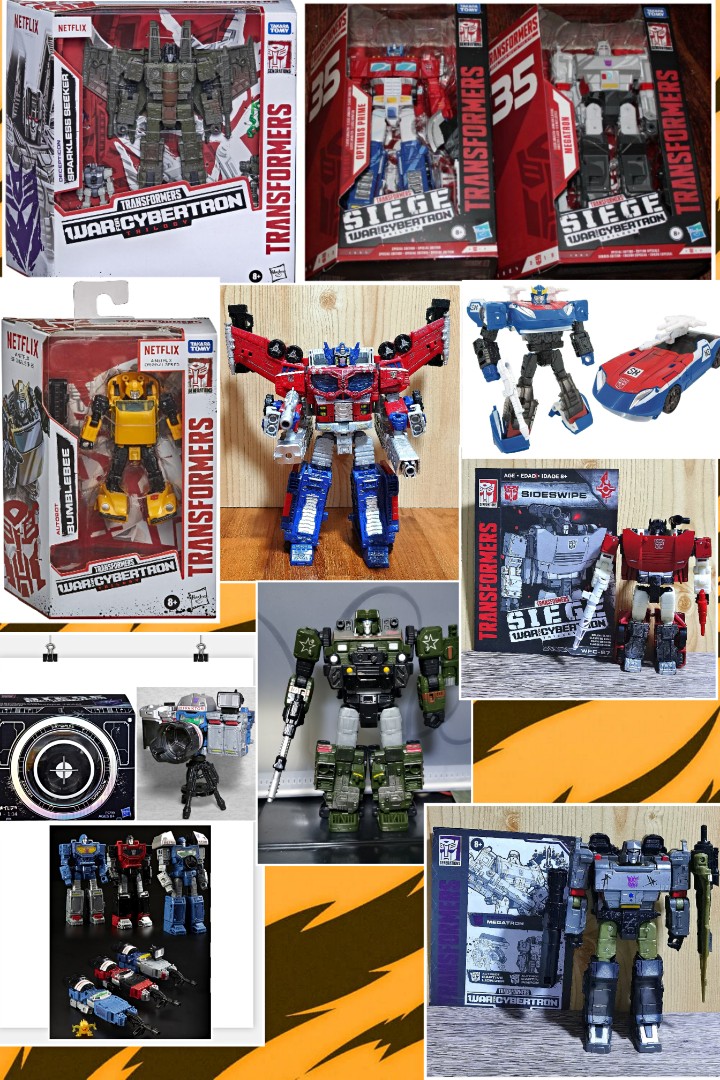 Transformers Netflix Bumblebee, Megatron, Sparkless Seeker and Siege ...