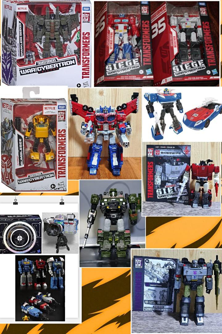 Transformers Netflix Bumblebee, Megatron, Sparkless Seeker and Siege ...