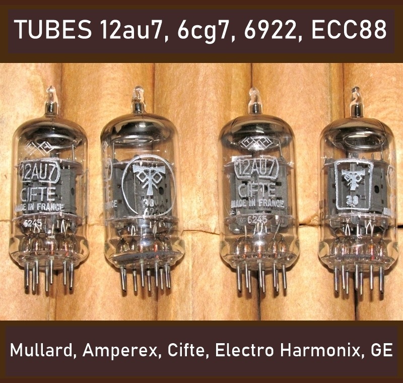 Tubes Different | 12au7, 12ax7, 6cg7, 6922 | Amperex, GE, Raytheon, Electro Harmonix, PSVane ...