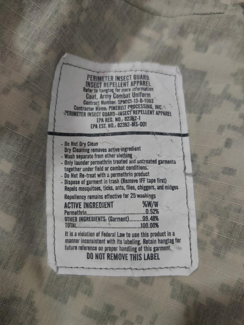 US Army ACU Coat/Uniform (with patches) Insects Repellent, Men's ...
