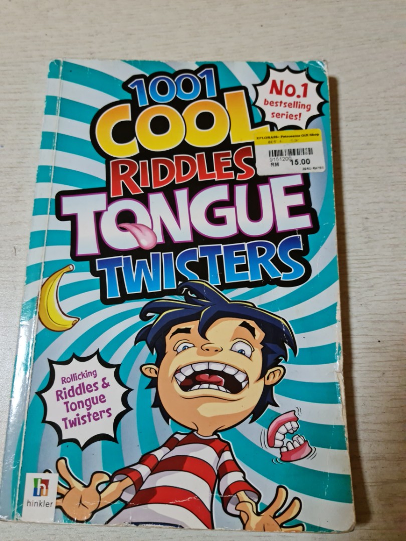 1001 Cool riddles and tongue twister book, Hobbies & Toys, Books ...