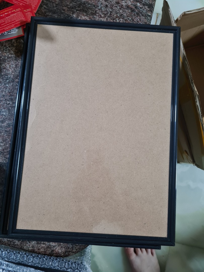 A3 Black Plastic Frames, Furniture & Home Living, Home Decor, Frames ...