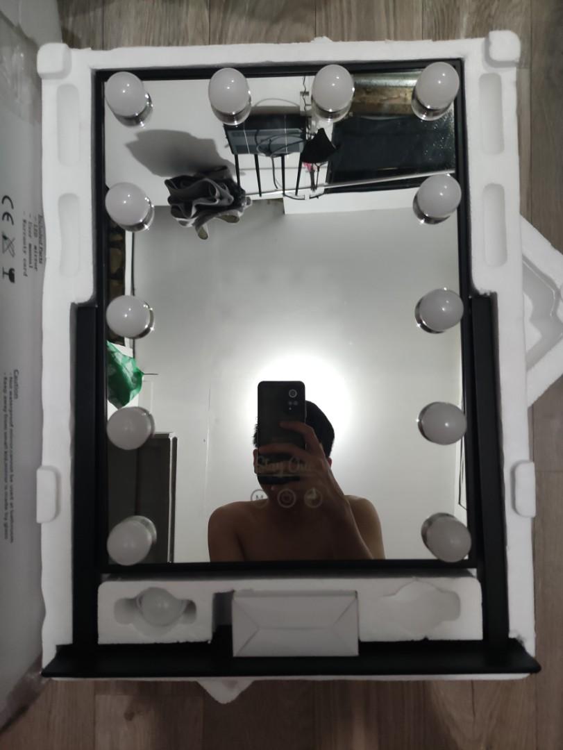 12 Bulb LED Tilting Vanity Mirror, Beauty & Personal Care, Face, Makeup ...