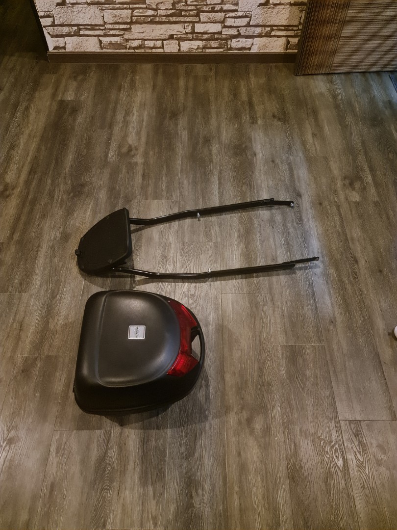 Aerox box and rack, Motorcycles, Motorcycle Accessories on Carousell