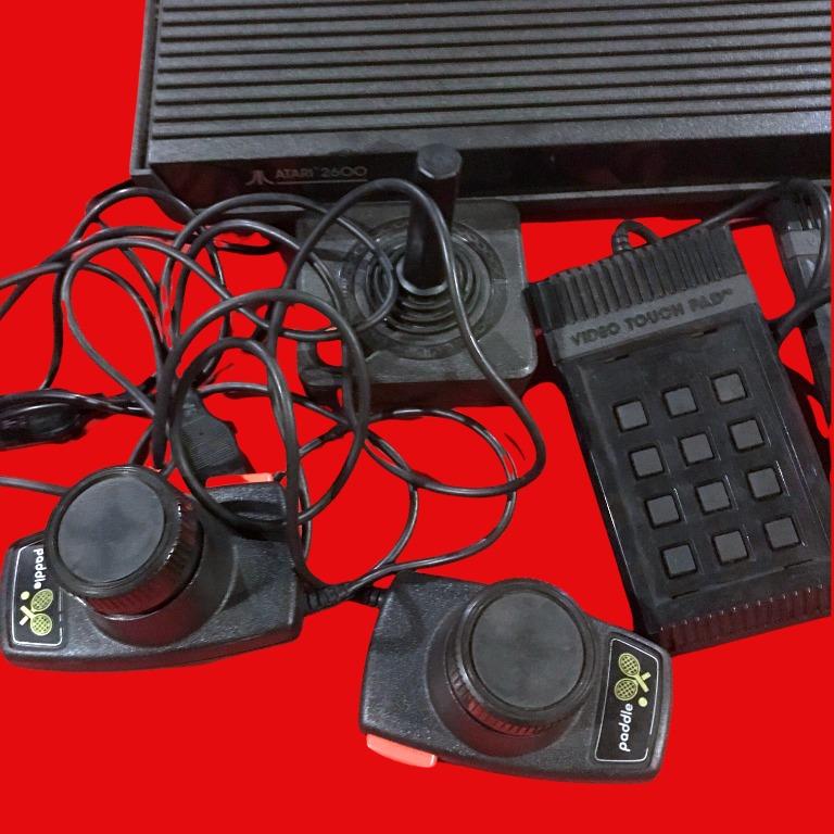 ATARI 2600 mid-1980s with joystick, controllers and pad, Video Gaming ...