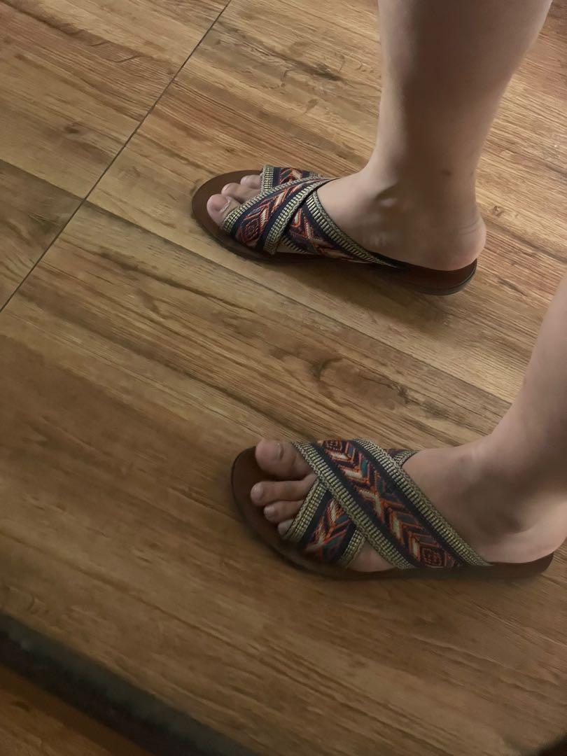 Aztec Sandals, Women's Fashion, Footwear, Flats & Sandals on Carousell