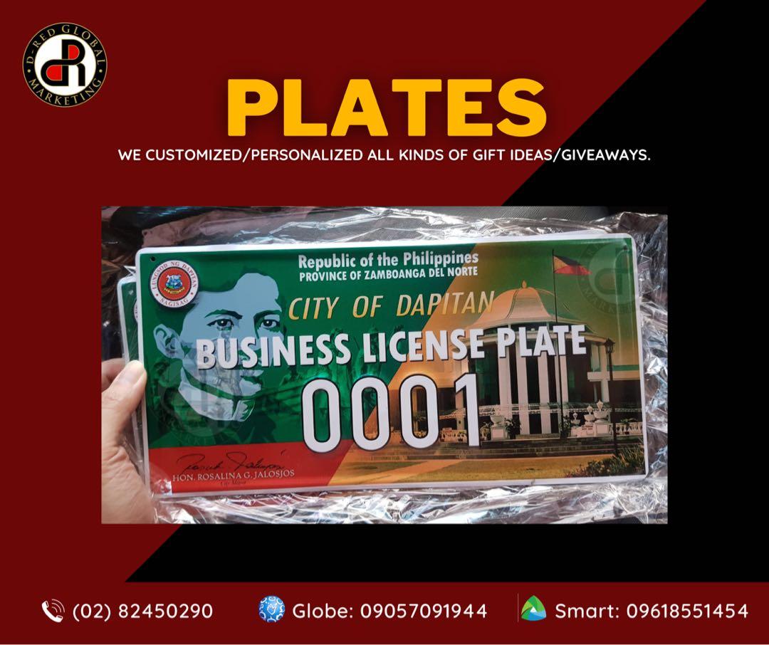 Business Plate, Conduction Plate, Tin Plate, Business Permit Plate ...