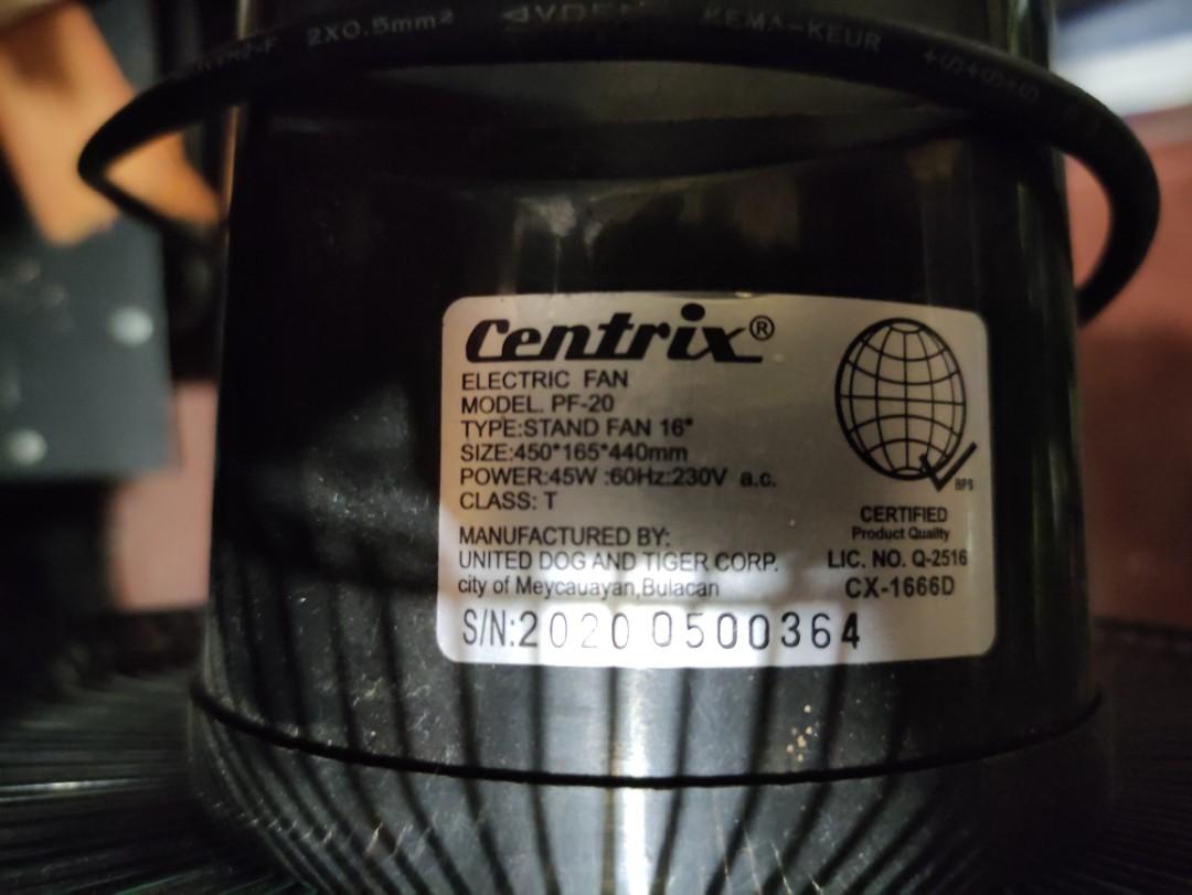 Centrix 16 inch Stand Fan, Furniture & Home Living, Lighting & Fans ...