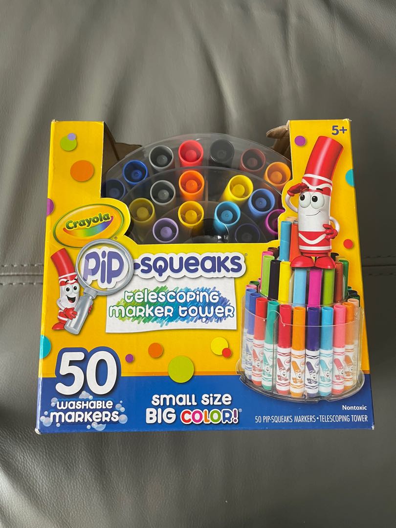 Crayola Pip Squeaks Marker Set Telescoping Marker Tower, Hobbies & Toys ...