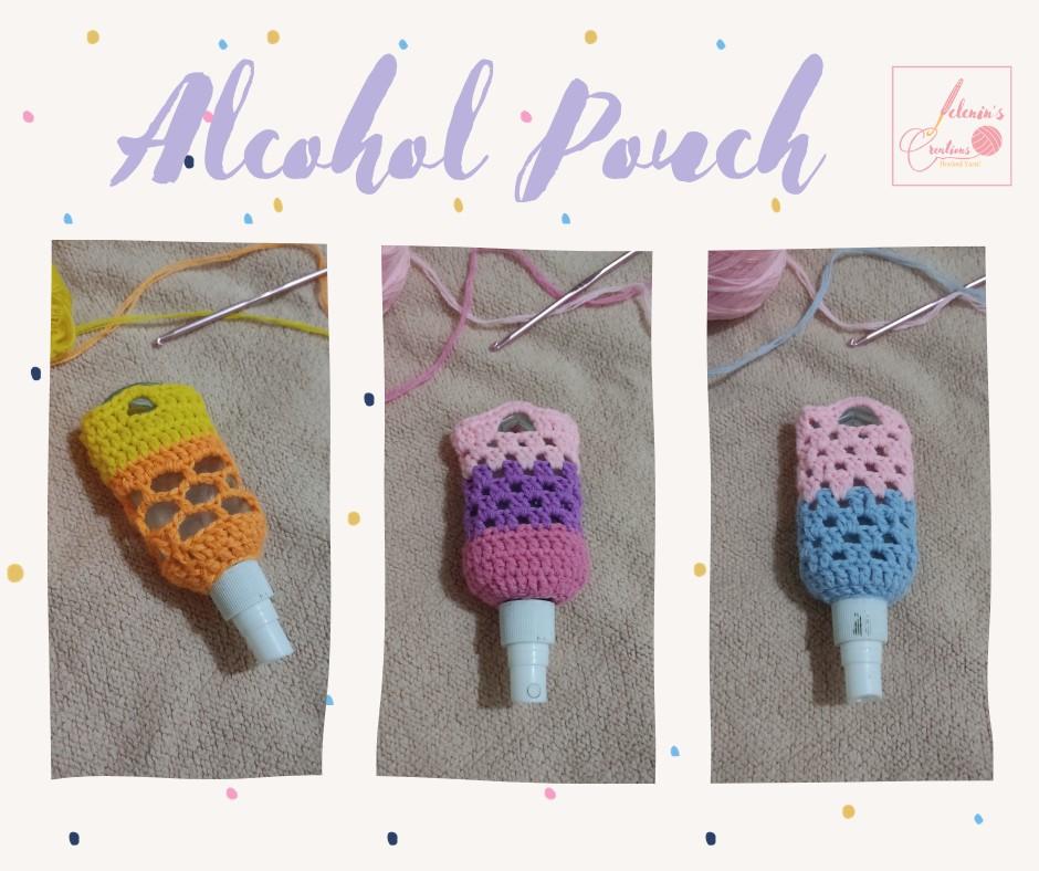 CROCHET ALCOHOL POUCH, Hobbies & Toys, Stationary & Craft, Handmade ...
