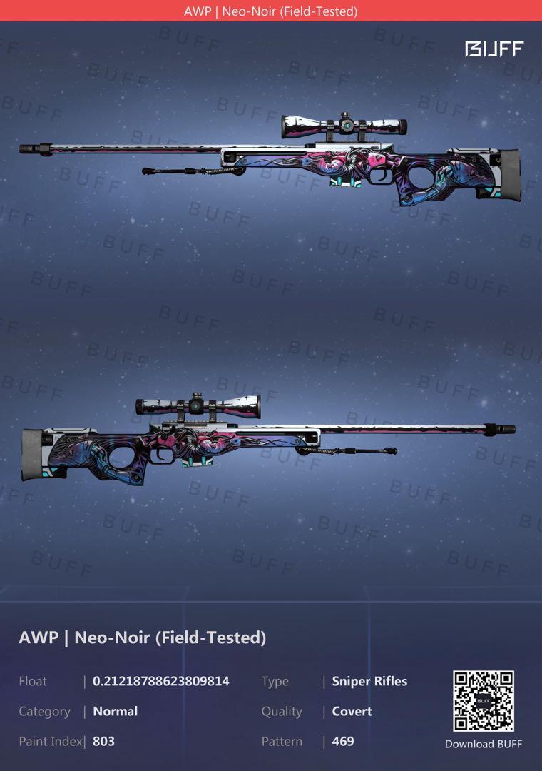 Csgo Skin Awp Neo Noir Ft, Video Gaming, Gaming Accessories, In-Game ...