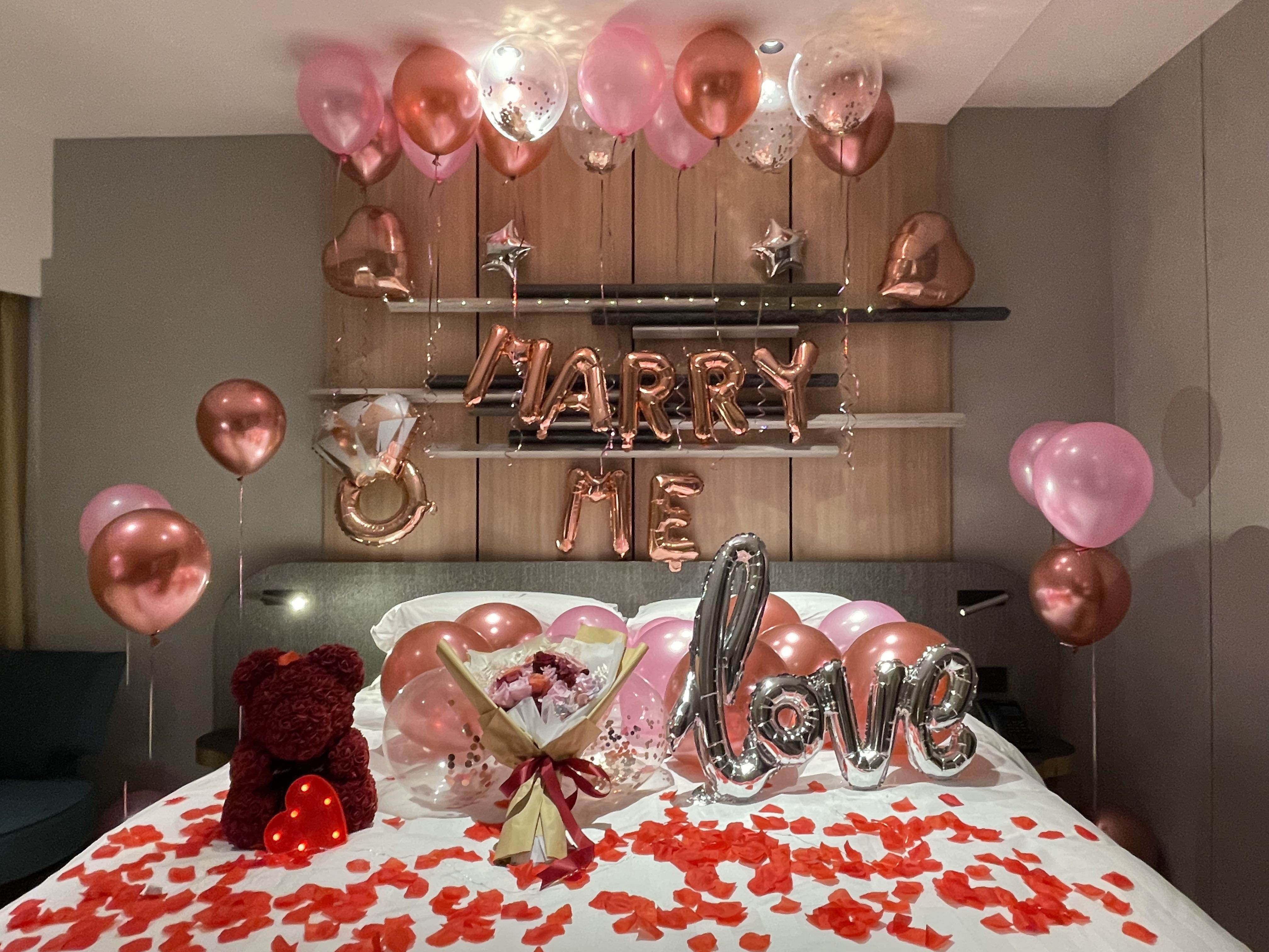 Customise Marry me ? Proposal decorations setup theme, Hobbies & Toys ...