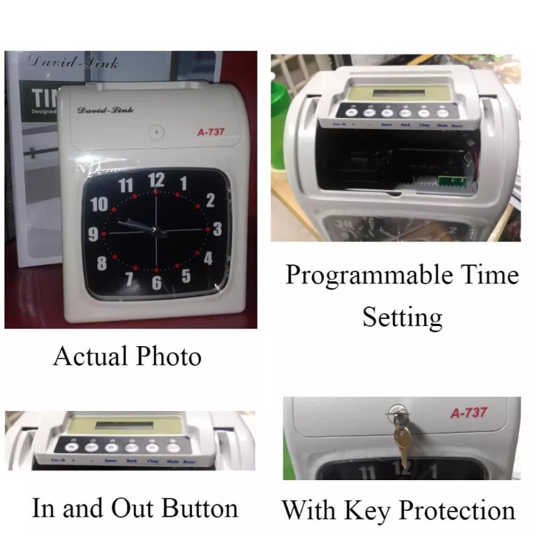 DAVIDLINK A737 BUNDY CLOCK TIME RECORDER, Computers & Tech, Office ...