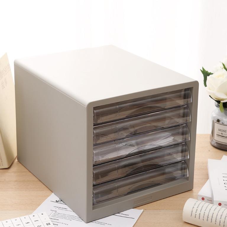 Deli 5 Drawer Letter Case File Cabinet Document Drawers E9775 ...