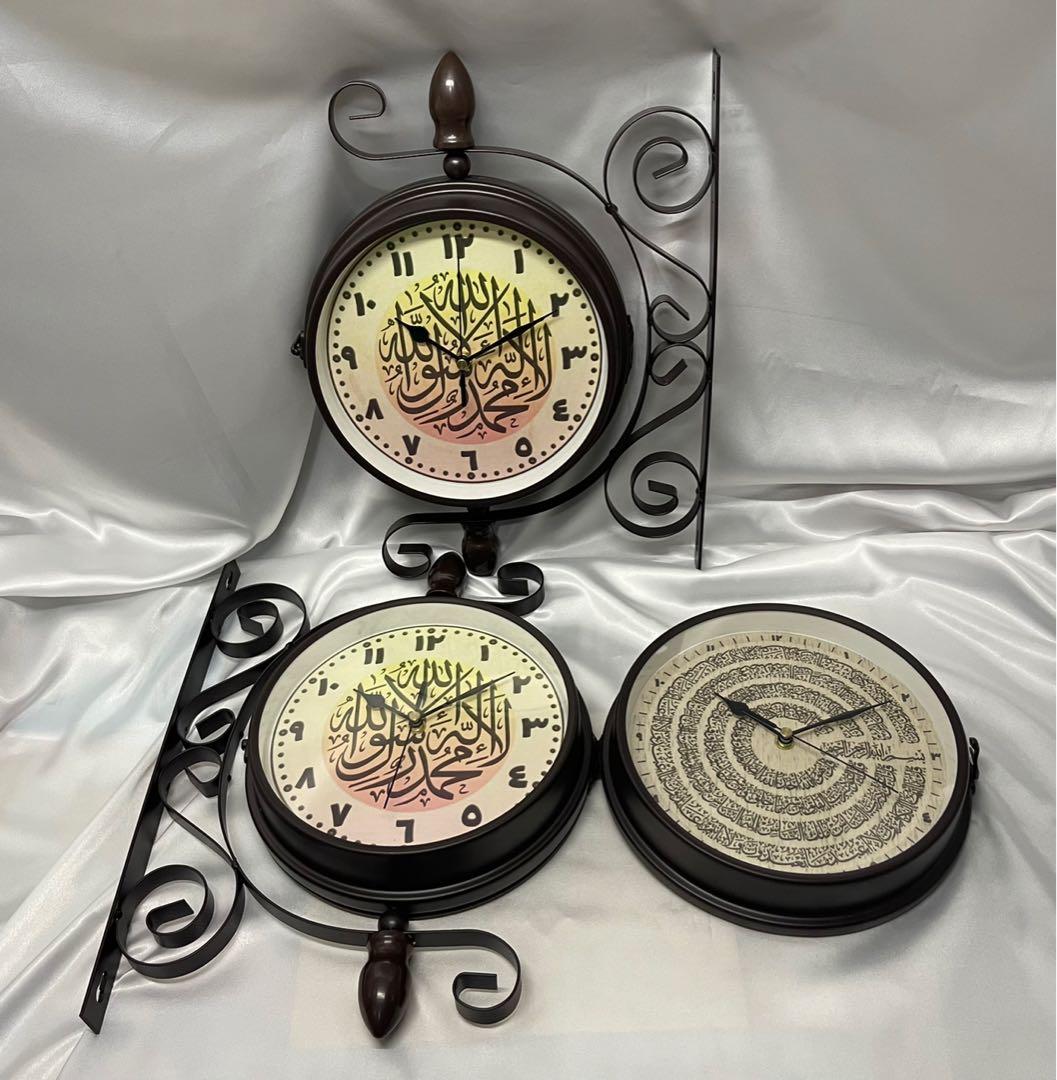 Dual Face Side Wall Clock, Furniture & Home Living, Home Decor, Clocks ...