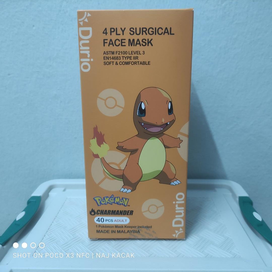 Durio 546A Pokemon Charmander Surgical Mask, Limited Edition, Health ...