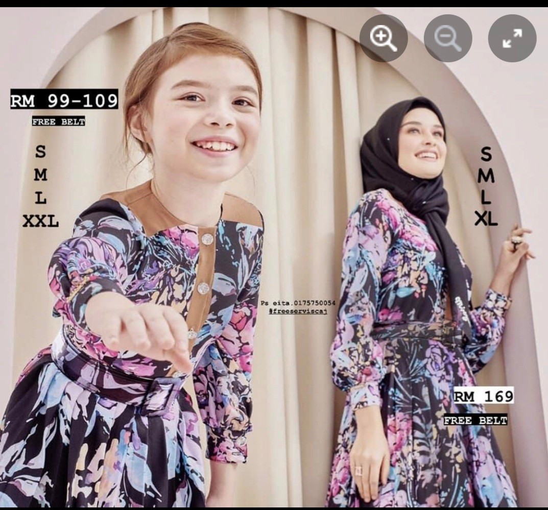 Eleanor minaz mother daughter twinning set, Women's Fashion, Muslimah ...