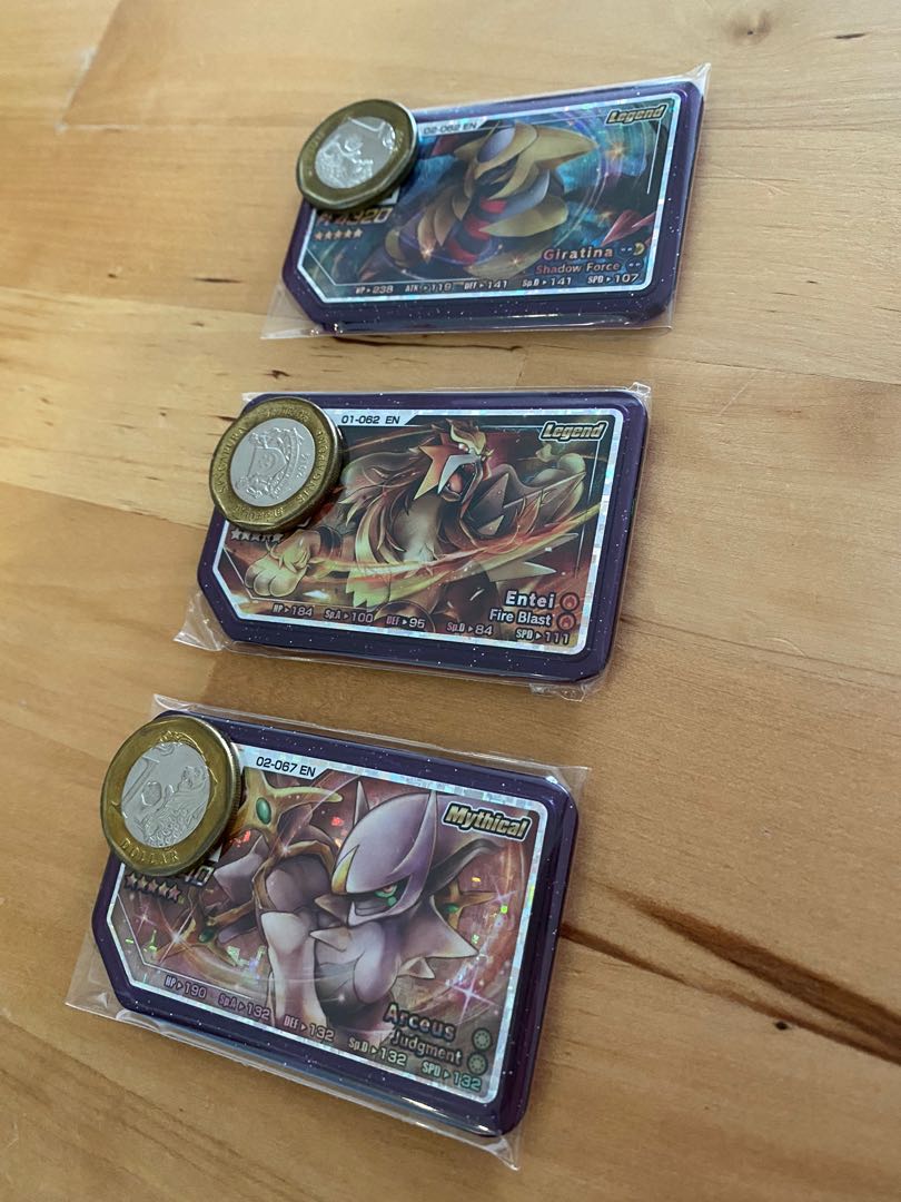 Gaole cards (Arceus, Girantina, Entei), Hobbies & Toys, Toys & Games on ...