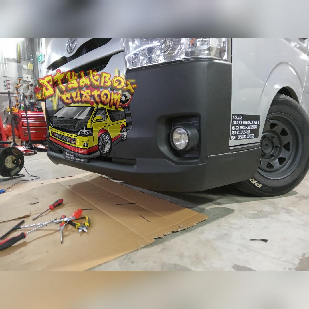 Hiace MTS Type-S lip Installation, Car Accessories, Accessories on ...