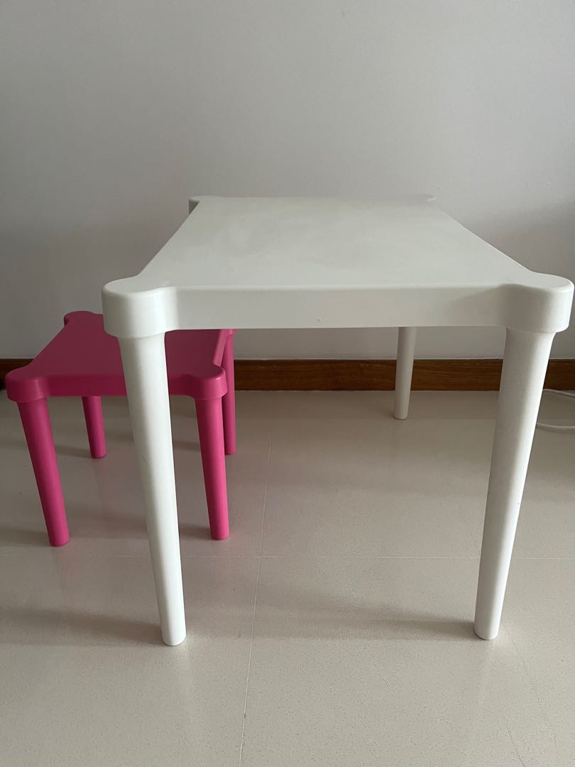 IKEA Children UTTER table & stool (inclusive of Ikea Lamp), Furniture ...