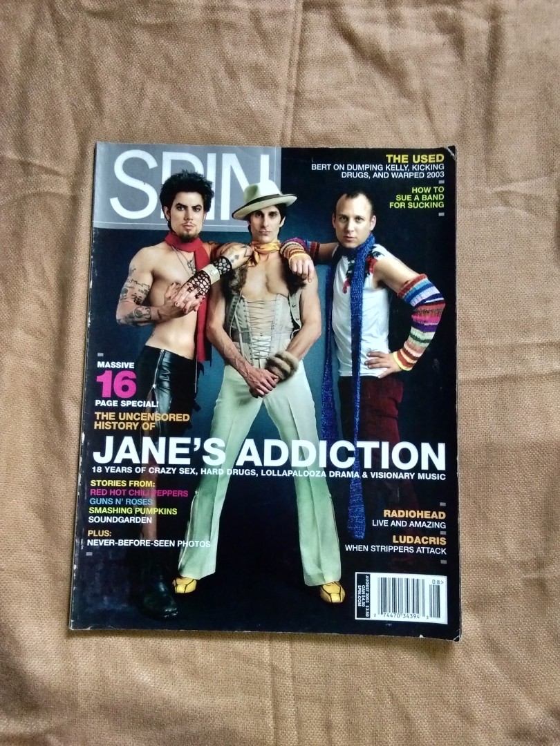 Jane's Addiction Spin Magazine 2003, Hobbies & Toys, Books & Magazines ...