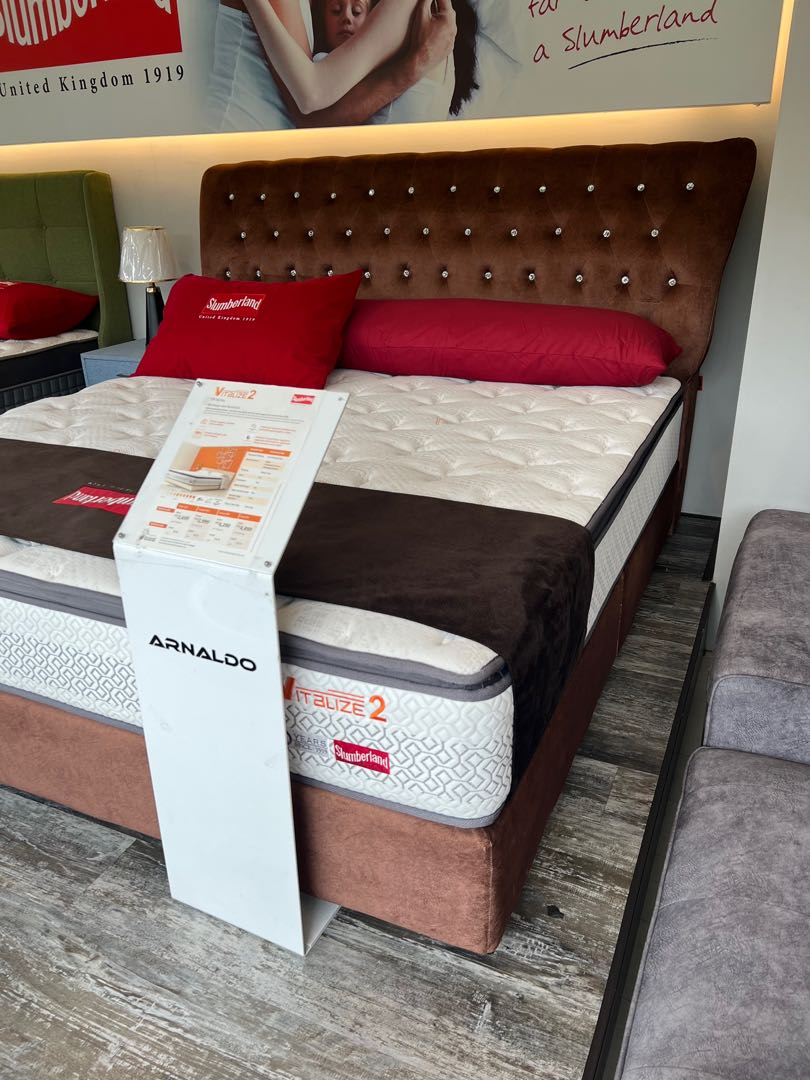 King slumberland full set, Furniture & Home Living, Furniture, Bed ...