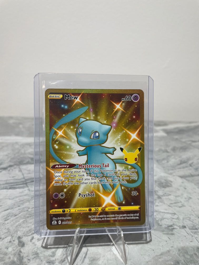 MEW 025/025 2021 POKEMON 25th ANNIVERSARY CELEBRATIONS FA GOLD SECRET ...