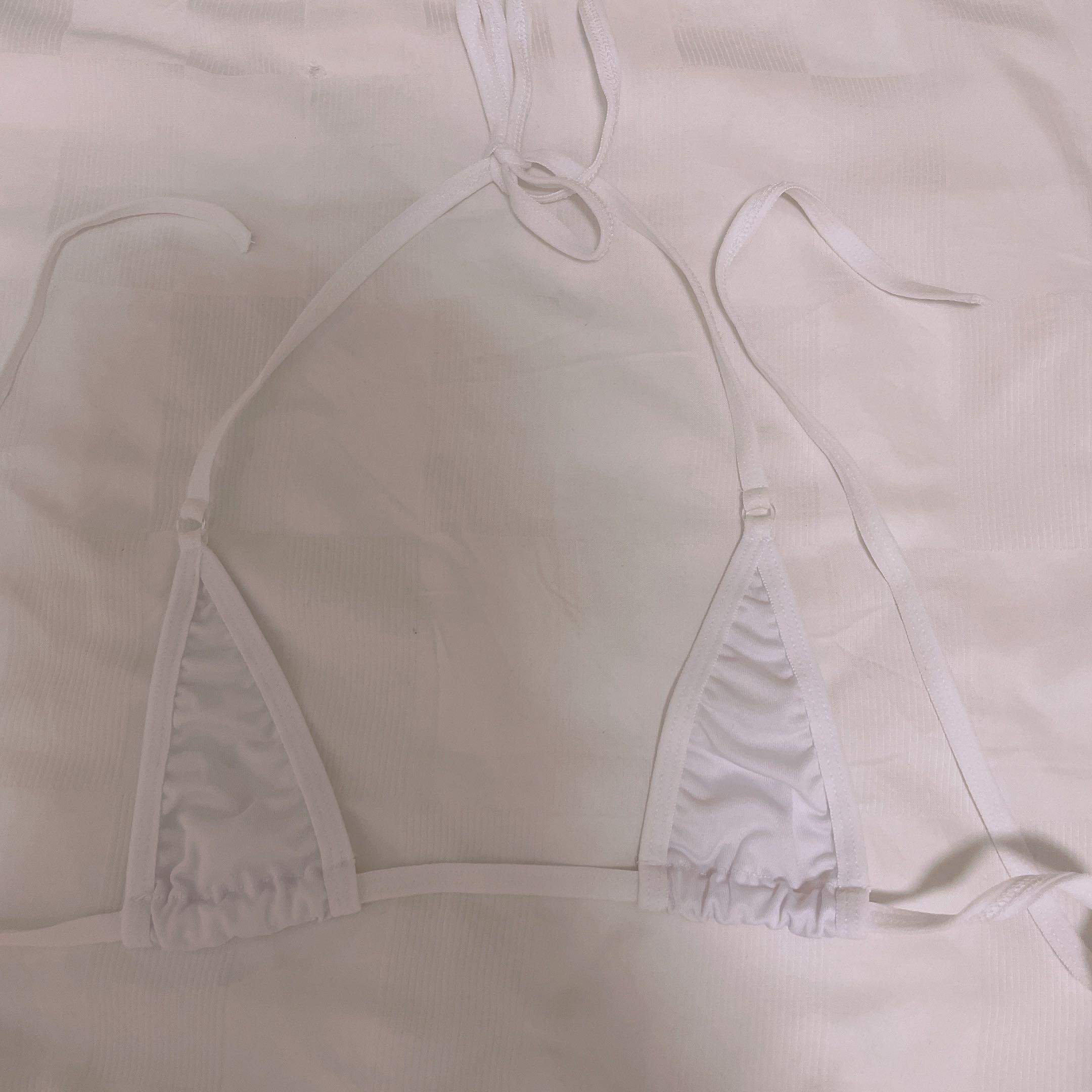 Micro string bikini white, Women's Fashion, Swimwear, Bikinis ...