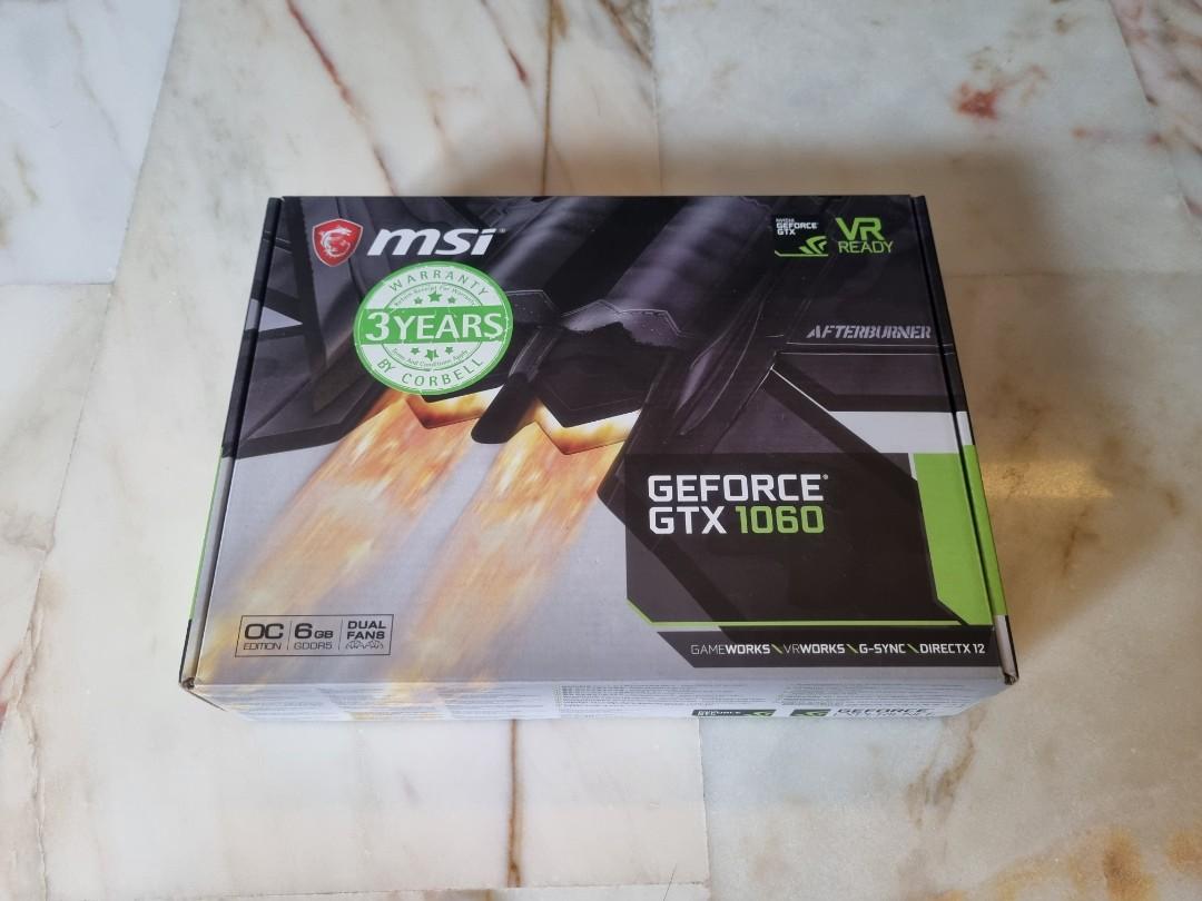 MSI Afterburner GTX 1060 6GB, Computers & Tech, Parts & Accessories, Computer Parts on Carousell