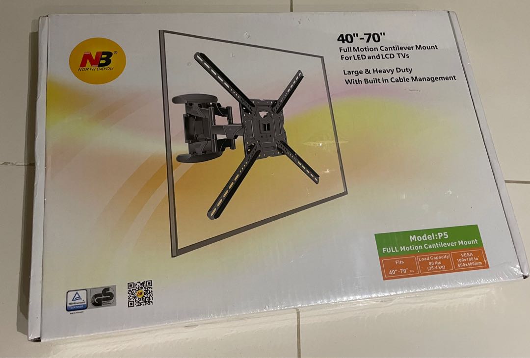 NB Model P5 - Full motion TV mount, TV & Home Appliances, TV ...