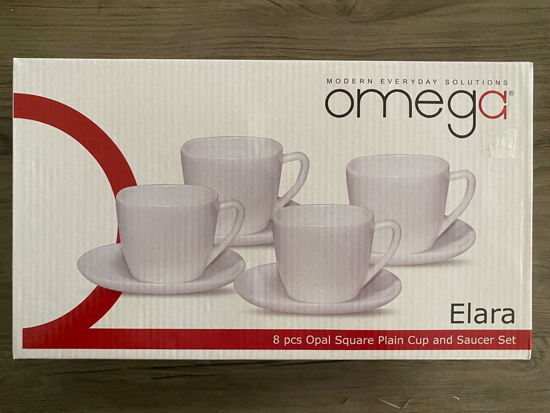 Omega 8-pack Elara Cup & Saucer Set, Furniture & Home Living ...