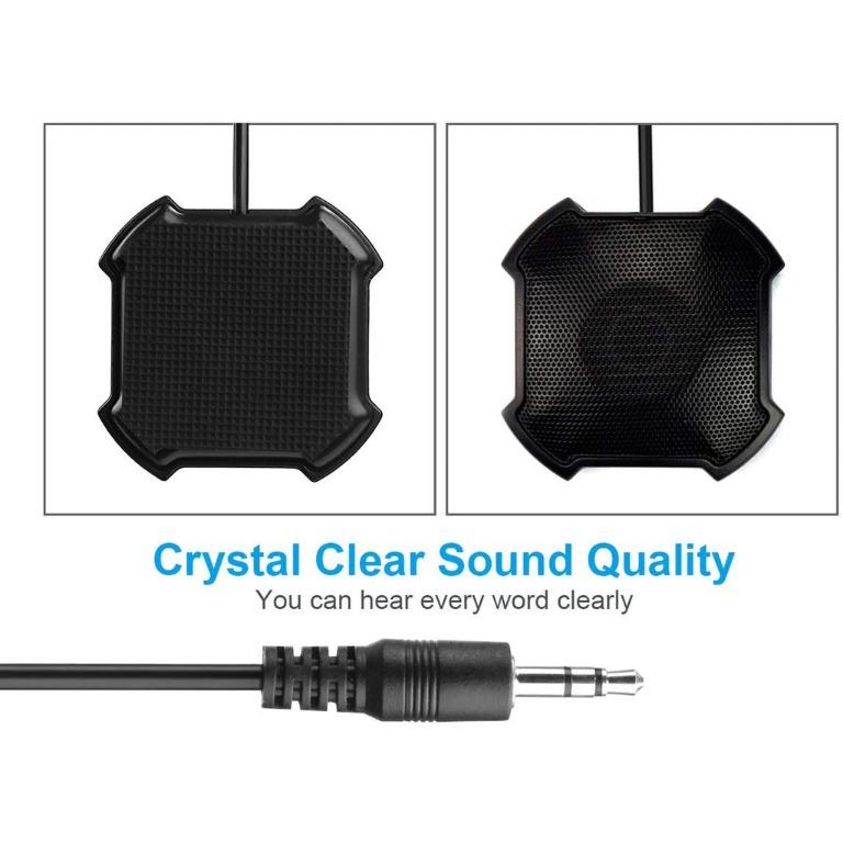 Omnidirectional Condenser Microphone, 3.5mm Plug Stereo Desktop Mic ...