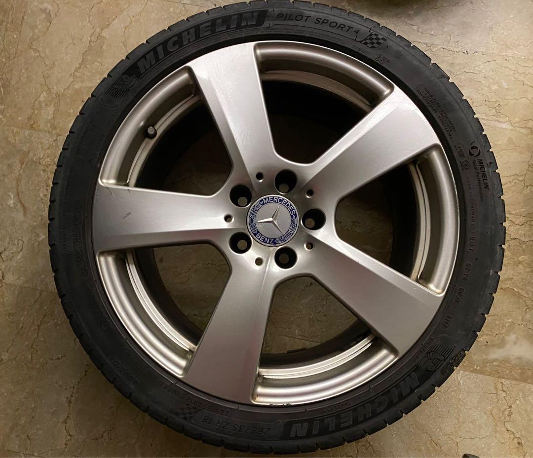 Original Mercedes-Benz 18 Inch Rims with Michelin Pilot Sport 4 Tyres ...