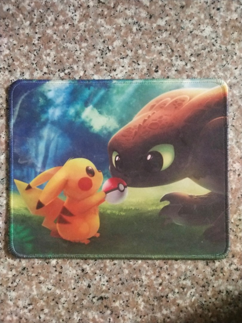Pikachu toothless mousepad, Computers & Tech, Parts & Accessories ...