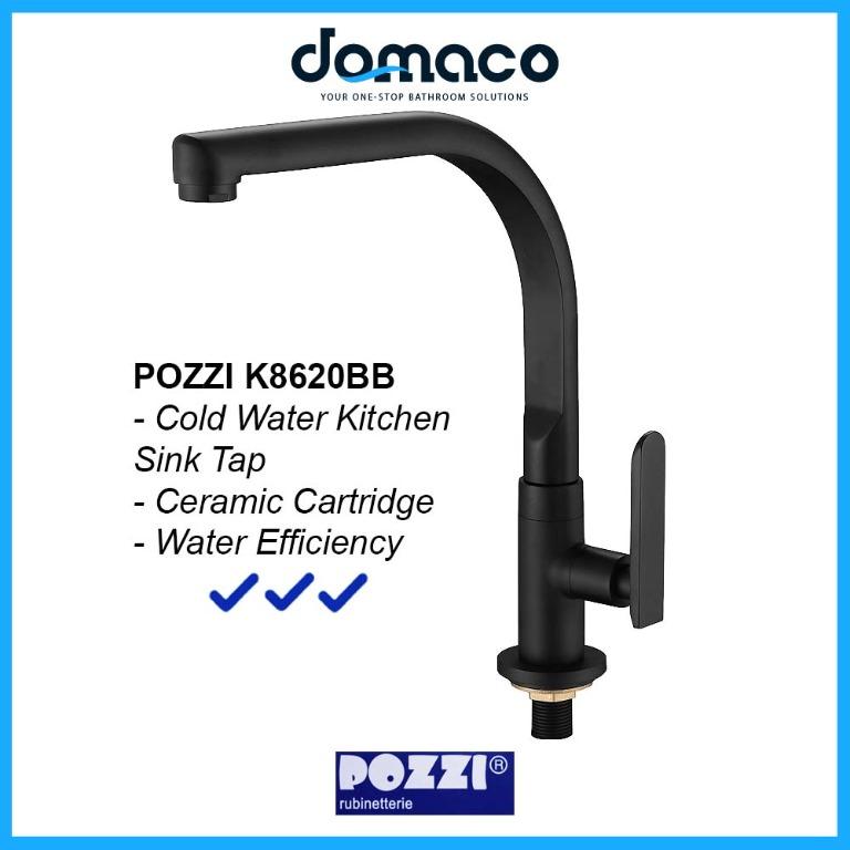 Pozzi K8620BB Matt Black Kitchen Sink Tap, Furniture & Home Living ...