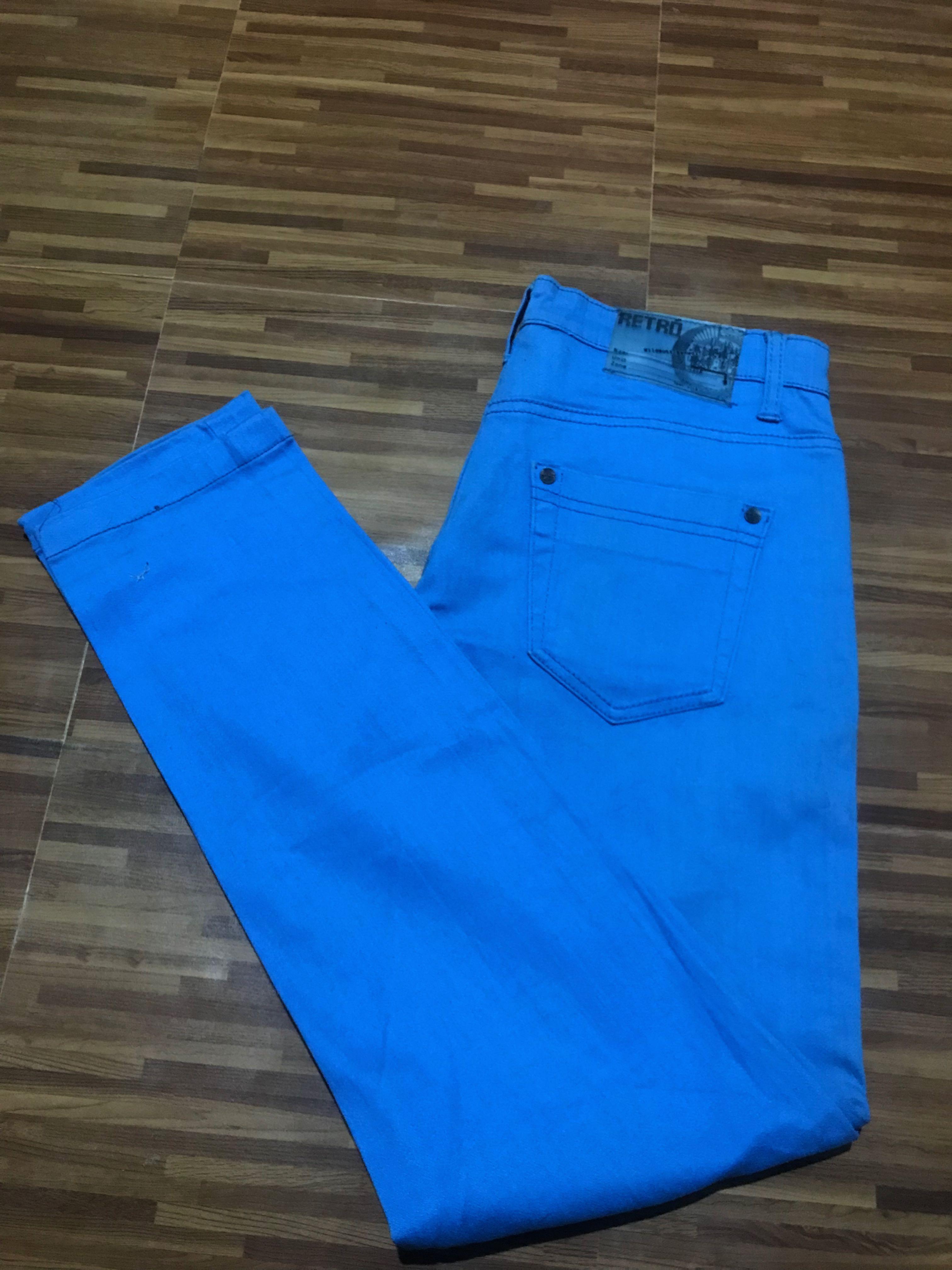 Retro Colored Denim, Men's Fashion, Bottoms, Jeans on Carousell