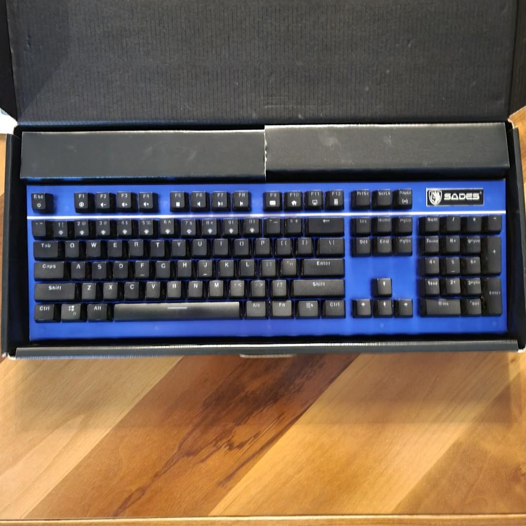 Sades Blue Keys Wired Keyboard without Box, Computers & Tech, Parts ...