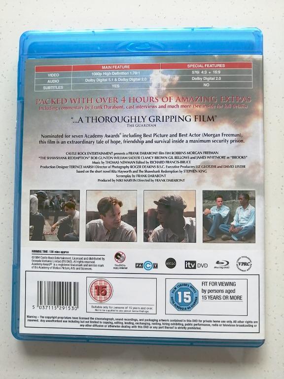 Shawshank Redemption (Genuine Blu-Ray, Amazon USA Imported, 1080p 16x9 ...