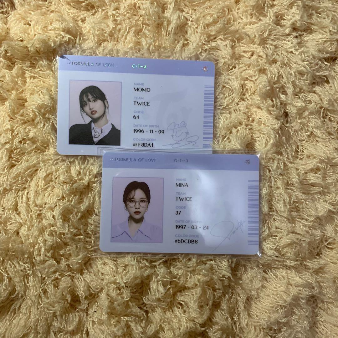 [TWICE PHOTOCARD] Mina Momo Blue ID Card, Hobbies & Toys, Memorabilia ...