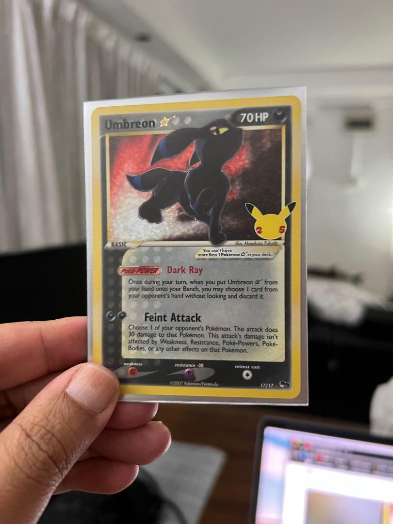 Umbreon Gold Star 17/17 Celebrations Anniversary, Hobbies & Toys ...