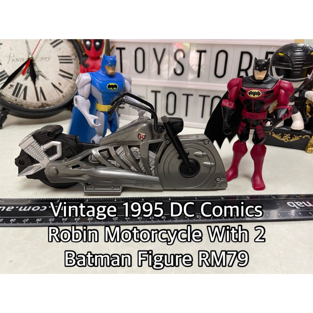 Vintage 1995 DC Comics Robin Motorcycle with Batman Figures, Hobbies ...