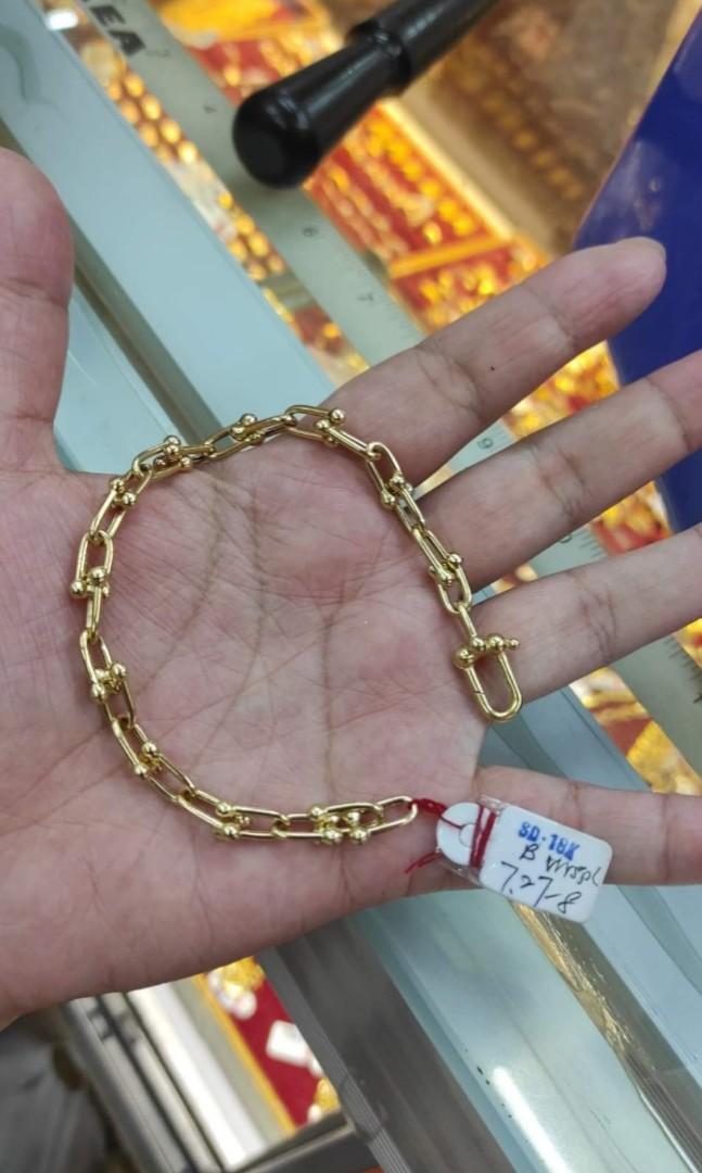 18K Saudi Gold hardware bracelet, Women's Fashion, Jewelry & Organizers ...