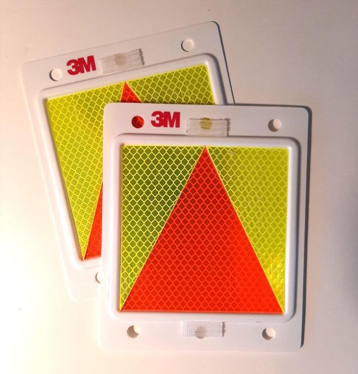 3M Probation Plates Triangle P Plate Sign for New Driver [One Pair/2 ...