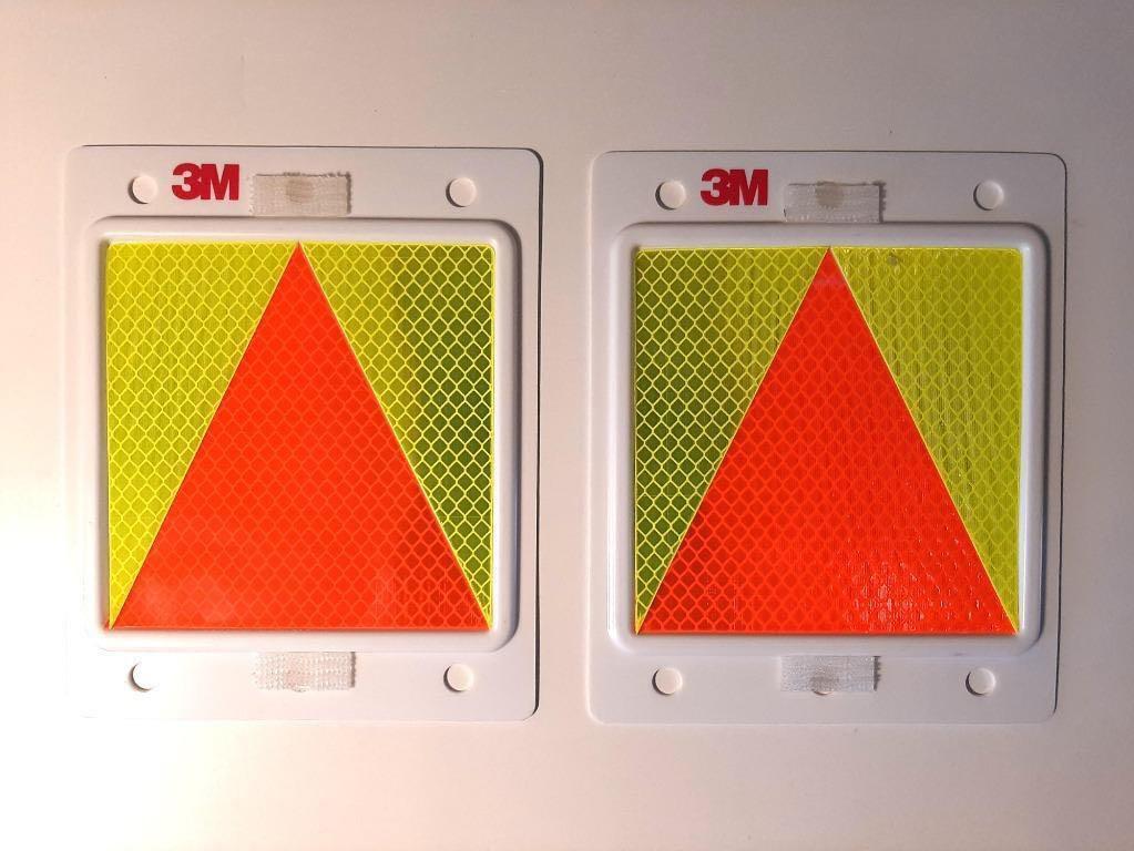 3M Probation Plates Triangle P Plate Sign for New Driver [One Pair/2 ...