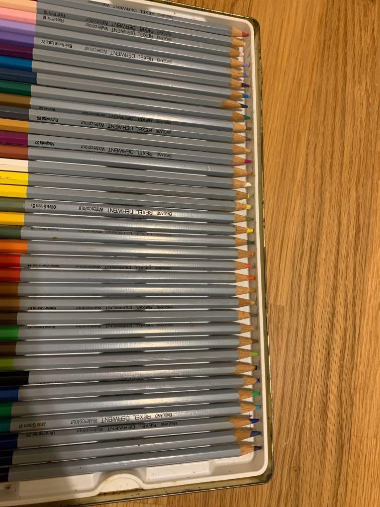 名牌 木顔色 rexel derwent UK 36 watercolour 36 pastel pencils ️ portrait set ...